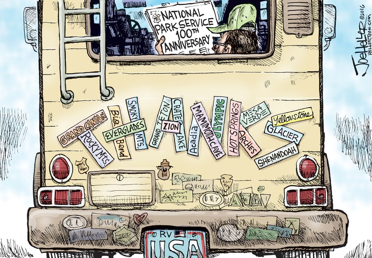 Editorial cartoon US National Parks Services | The Week