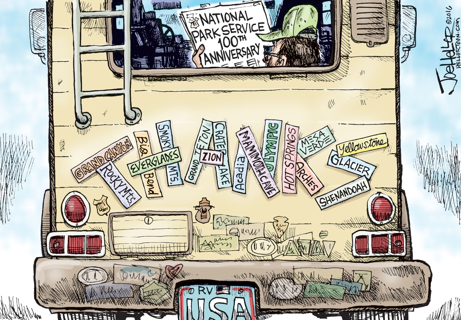Editorial cartoon US National Parks Services | The Week