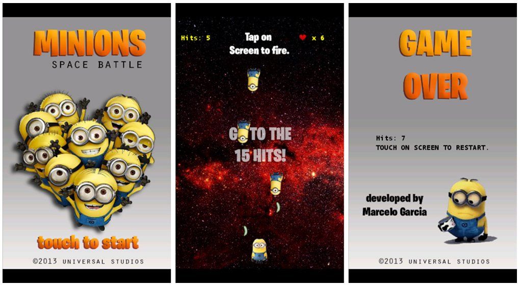 Minions Space Battle, battling evil minions with bananas from your ...