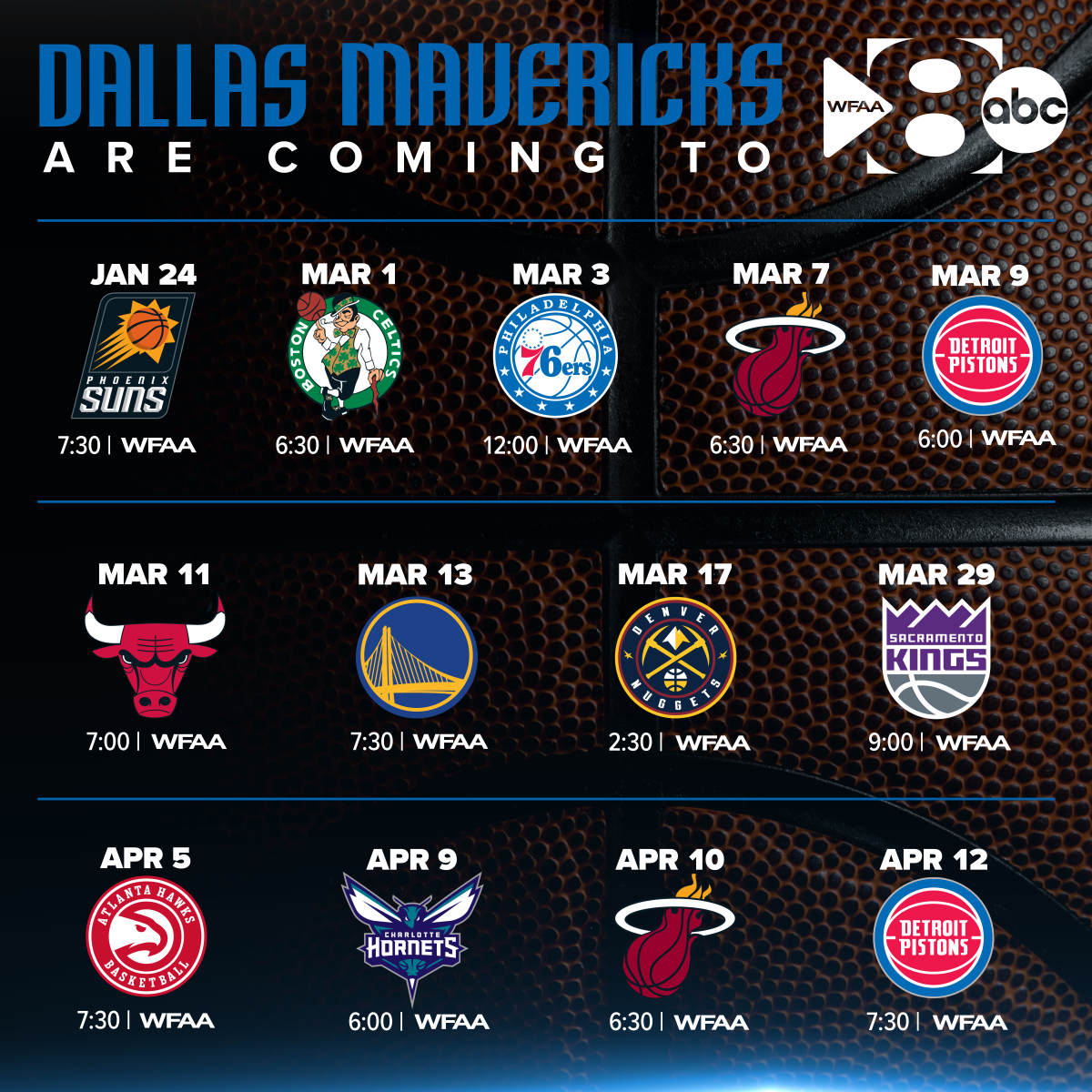 WFAA Adds 10 More Dallas Mavericks NBA Games To On-Air Schedule | Next TV