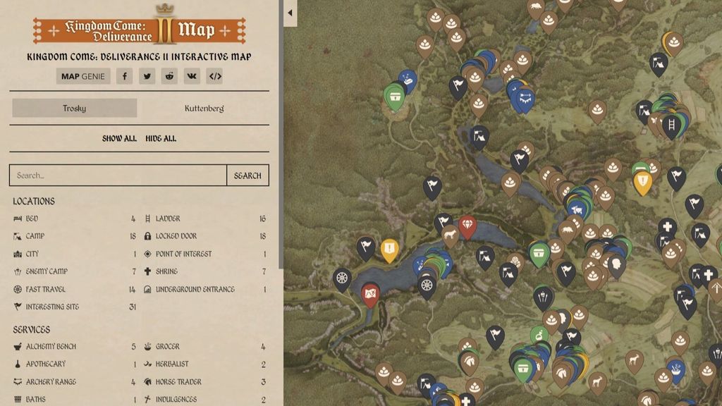 Kingdom Come: Deliverance 2 interactive map — Every quest, point of ...