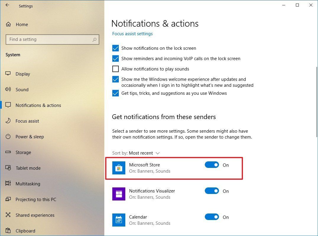 How to disable sound for all notifications on Windows 10 November 2019 ...