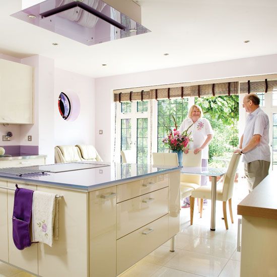 Take a tour around this modern lilac-accented kitchen | Ideal Home