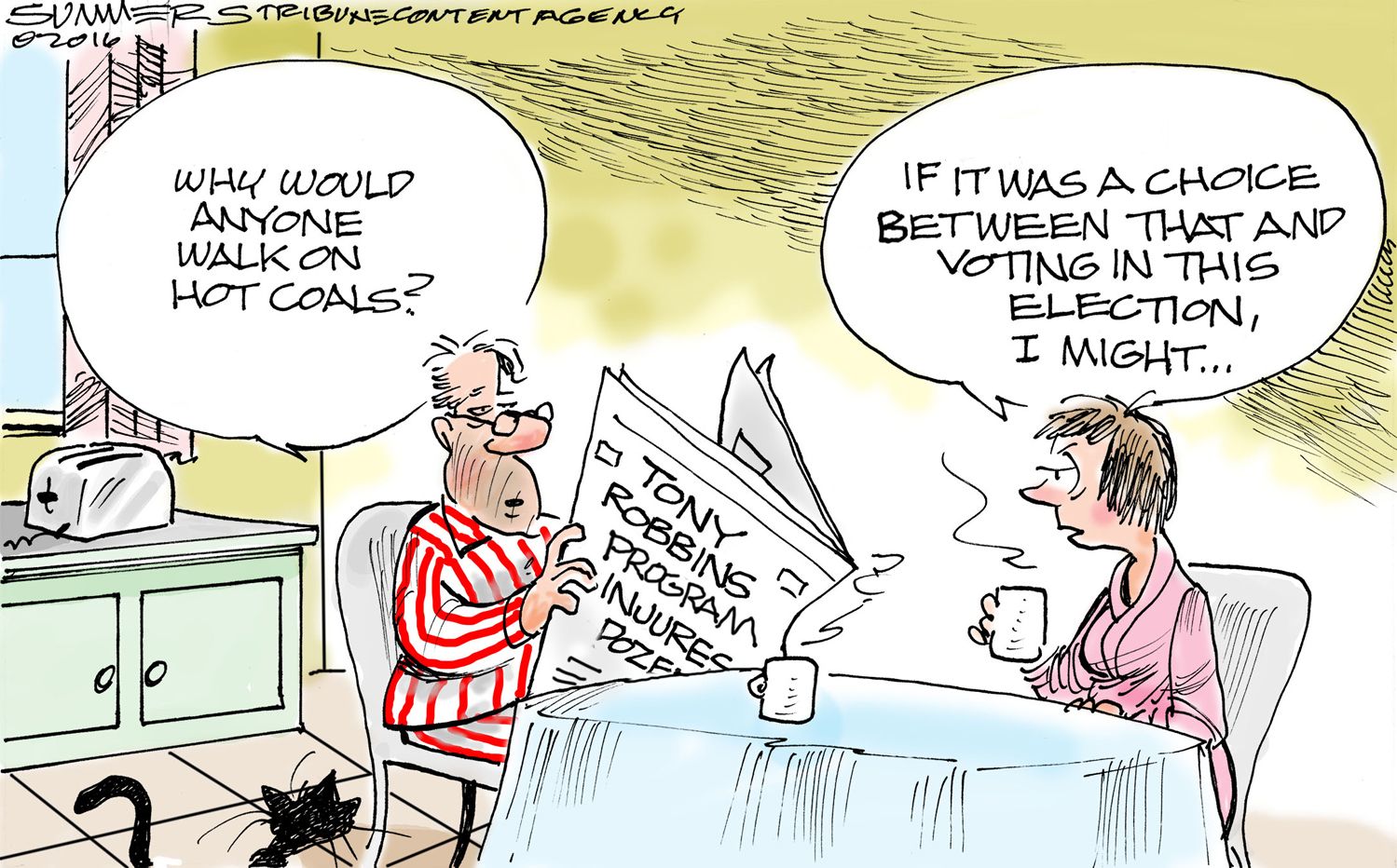 Editorial cartoon U.S. Tony Robbins vs Election | The Week