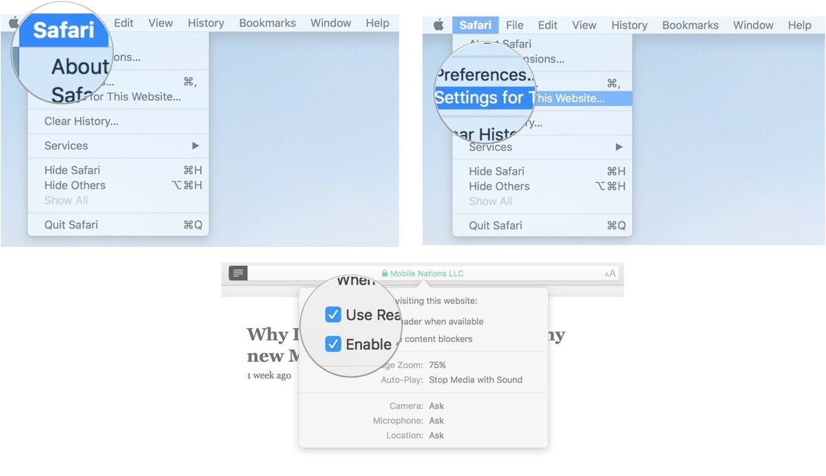 How to customize website options for Safari on Mac | iMore
