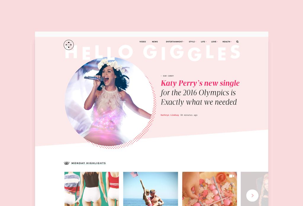 HelloGiggles' elegant redesign focuses on community | Creative Bloq