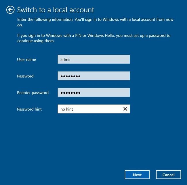 How to switch to a local account from a Microsoft account on Windows 10 ...