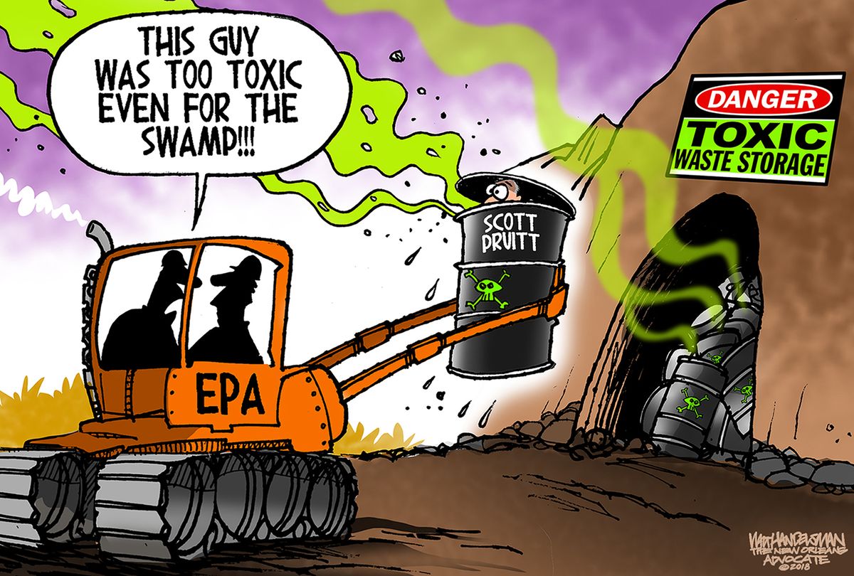 Political Cartoon U.S. Scott Pruitt resignation EPA swamp toxic | The Week