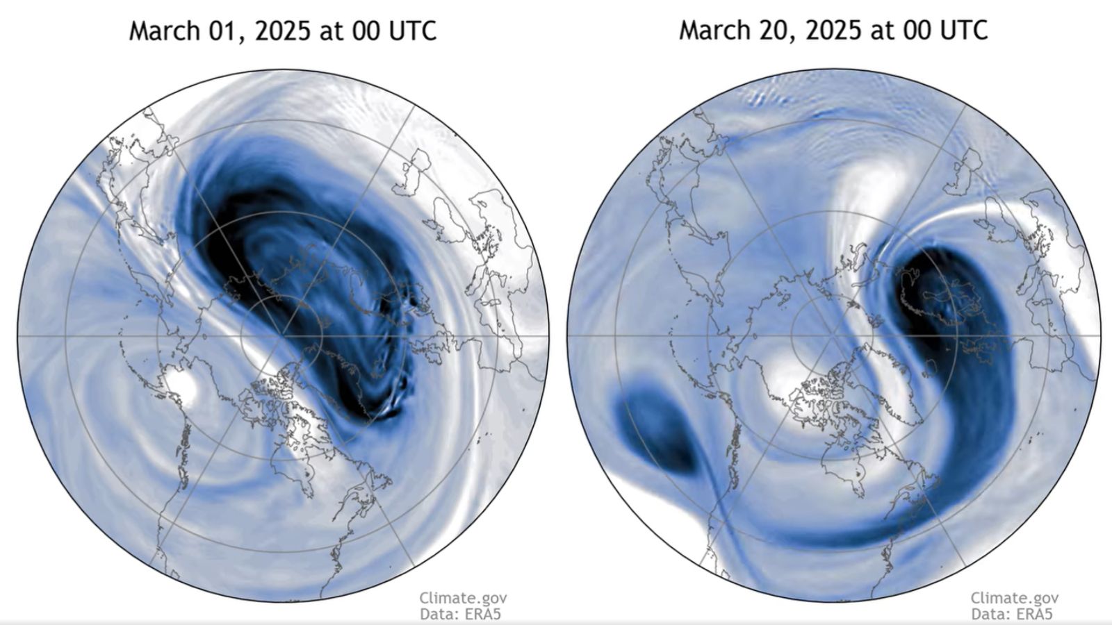 'Major disruption' has caused Arctic polar vortex to slide off North Pole, scientists say | Live ...