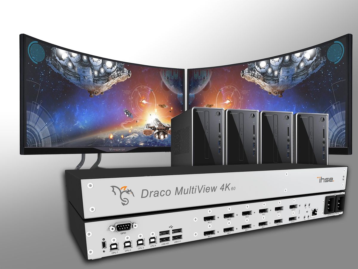 IHSE Introduces the MV42 Series MultiViewer for DisplayPort 4K60 Supporting Single-Head or Dual ...