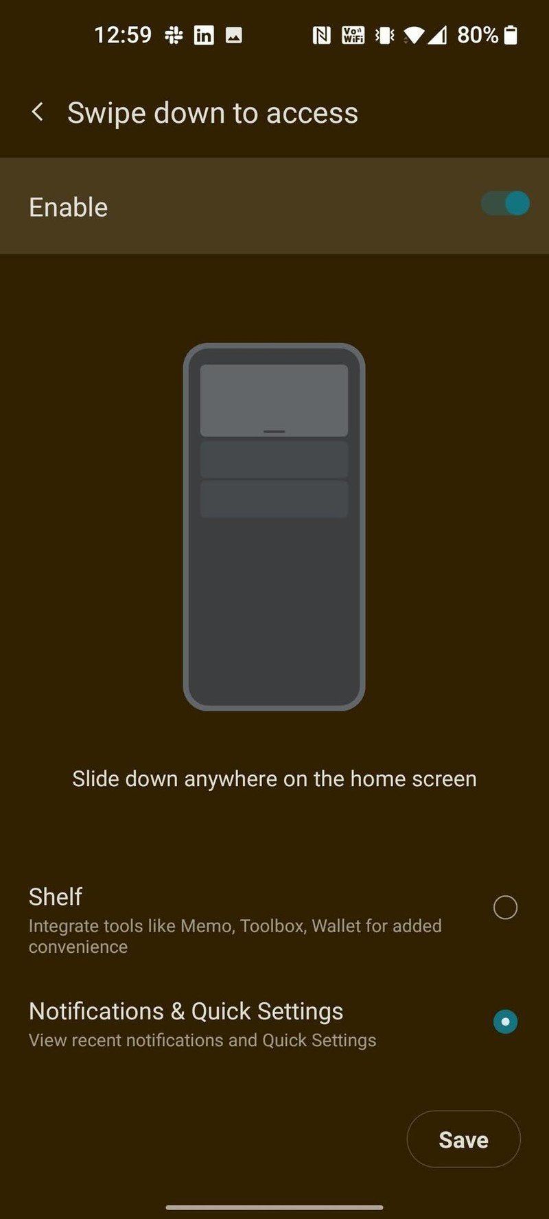 How to enable the notification pane pull-down gesture on OnePlus 9/9 ...
