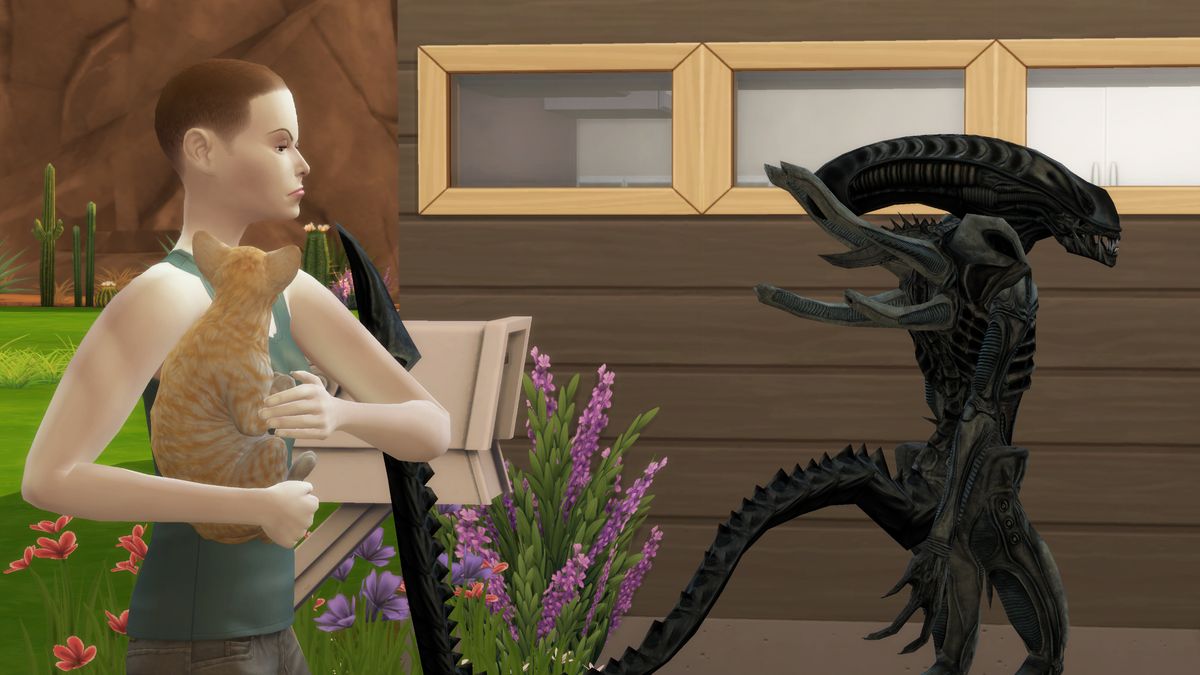 I put a xenomorph in a house with Ripley in The Sims 4 and it turns out ...