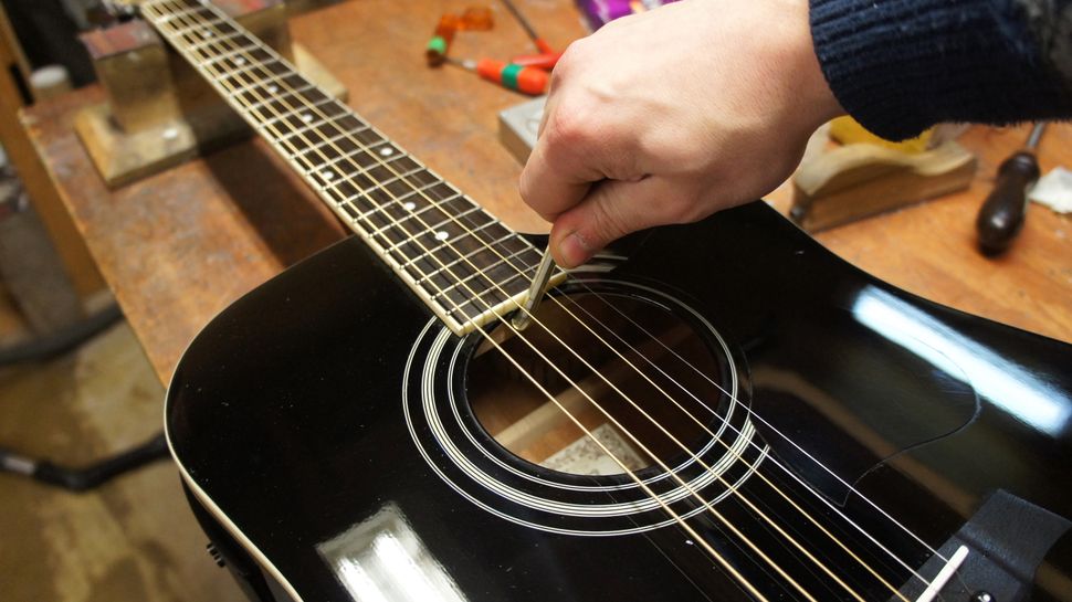 How to adjust acoustic guitar action, lower your strings and set up ...
