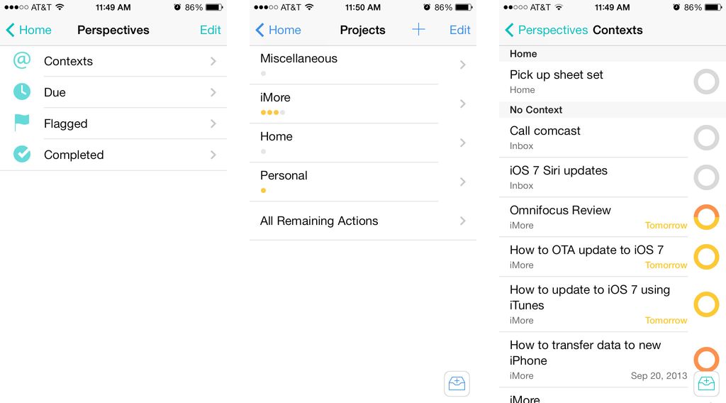 Omnifocus 2 for iPhone review: Completely redesigned for iOS 7, easier ...