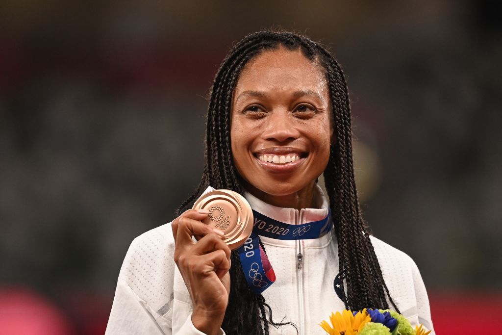 American sprinter Allyson Felix makes history by scoring her 10th ...