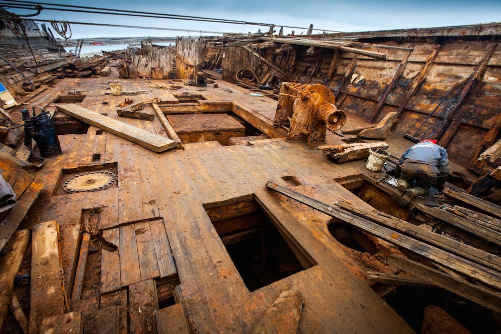 In Photos: Norwegian Explorer's Ship Raised from the Arctic | Live Science