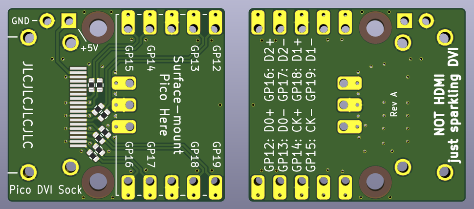 Raspberry Pi Pico Dvi Sock Adds Video Output To Your Pico Toms Hardware