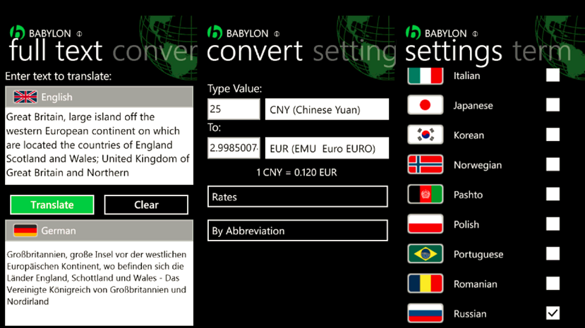 Official Babylon translator app released for Windows Phone | Windows ...