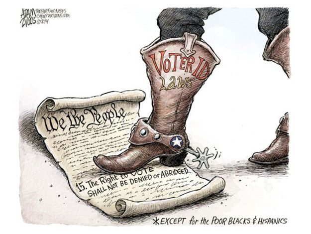 Political cartoon voter ID law | The Week