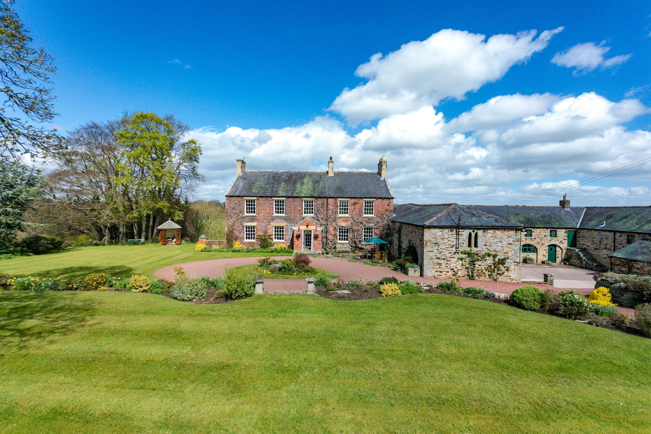 A panoramic, Grade II-listed hall in need of updating in Northumberland ...