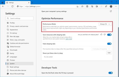 How to enable Performance Mode on Microsoft Edge | Windows Central