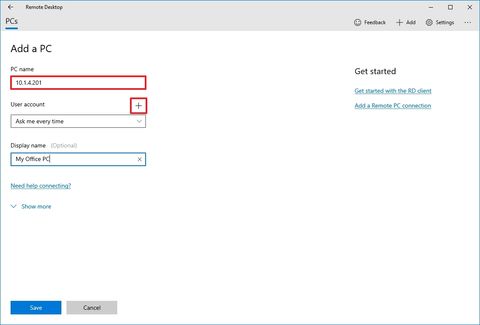 How to use Remote Desktop app to connect to a PC on Windows 10 ...