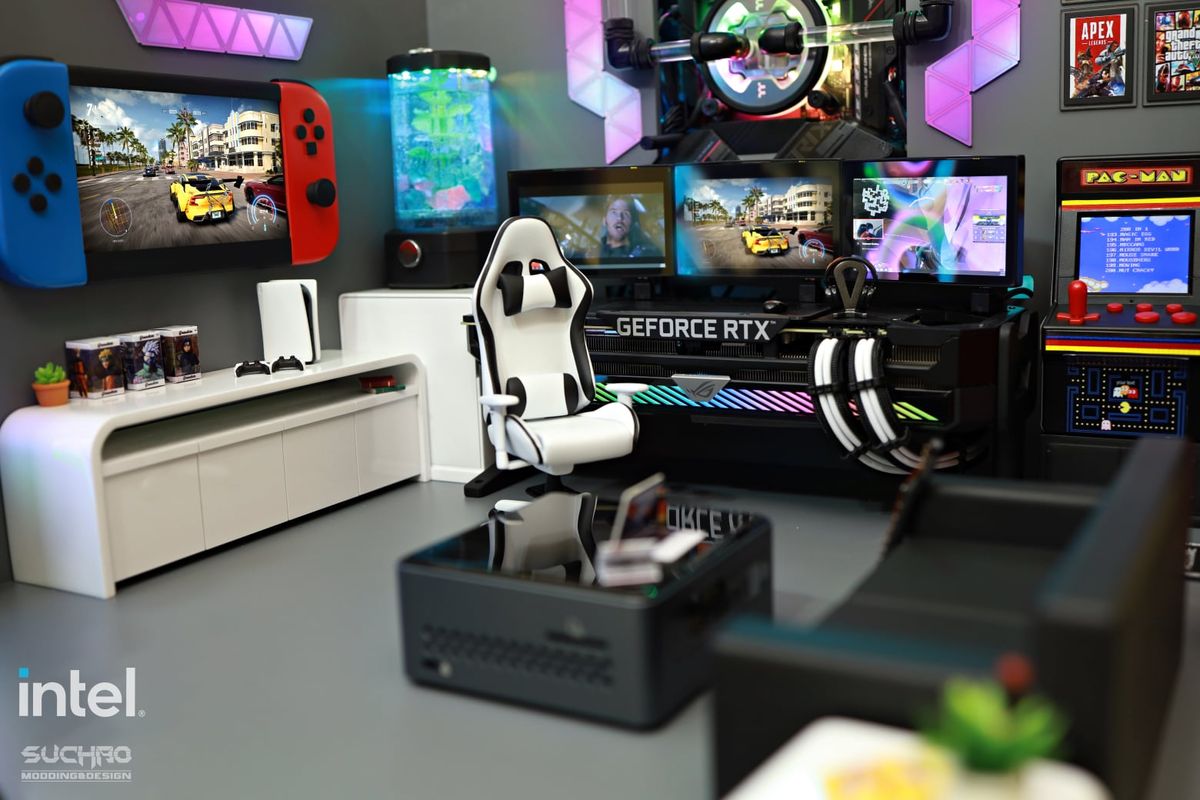 There's a gaming PC hidden inside this incredible gaming den diorama ...
