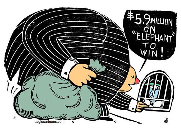 Political cartoon campaign finance | The Week