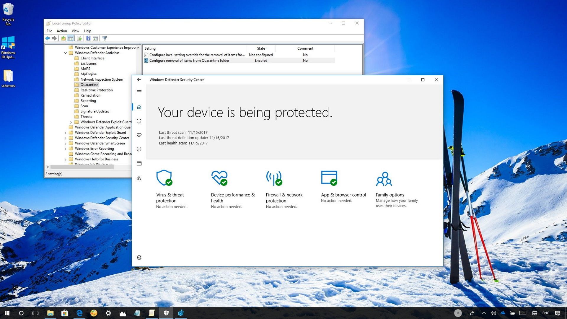 How to configure quarantine files removal on Windows Defender Antivirus ...