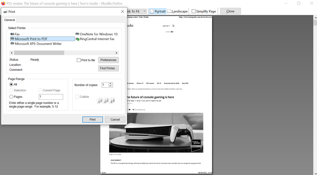 How to save a web page as a PDF | Tom's Guide