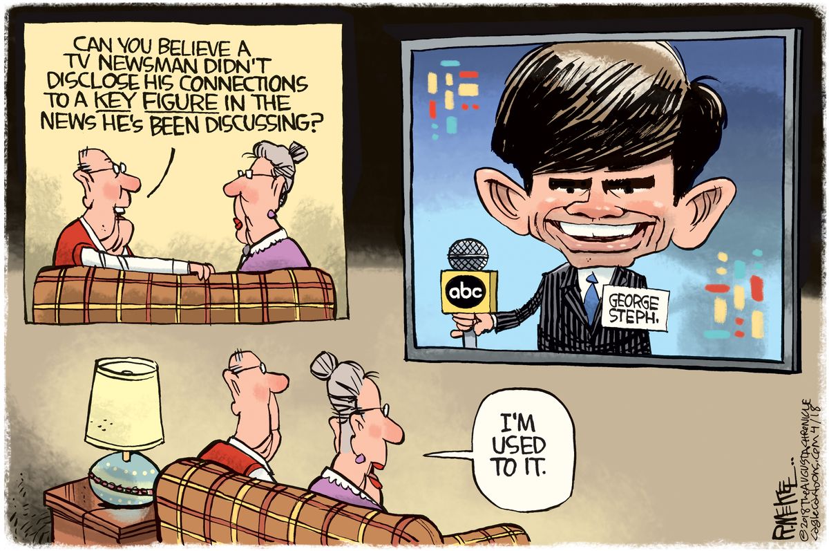 Political cartoon U.S. Sean Hannity Michael Cohen George Stephanopoulos ...