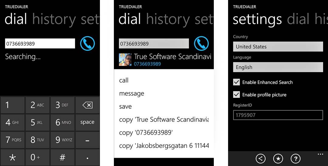 Truedialer out for Windows Phone, helps you dial the right person ...