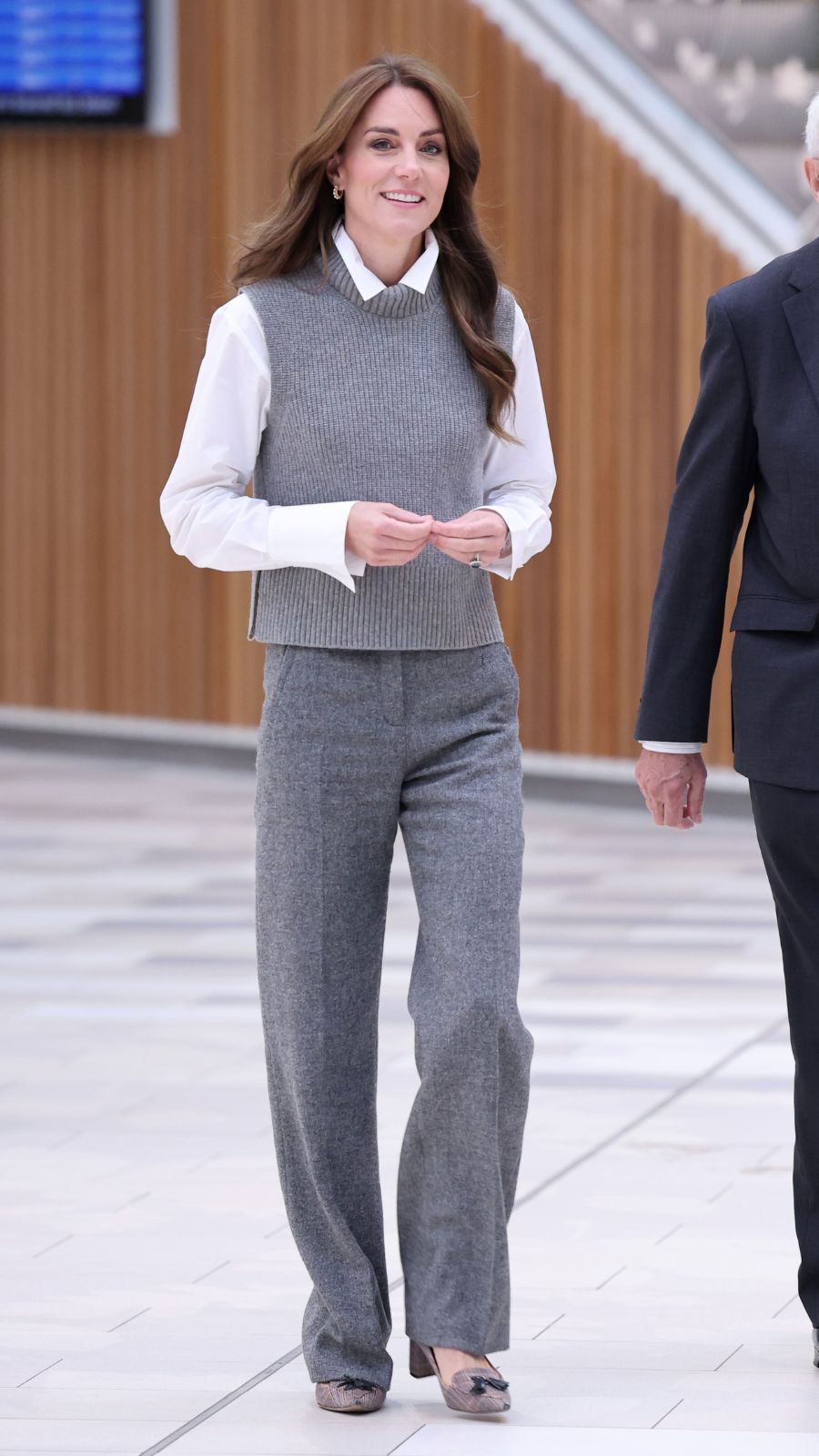 Kate Middleton is so academic chic in cropped knit vest | Woman & Home