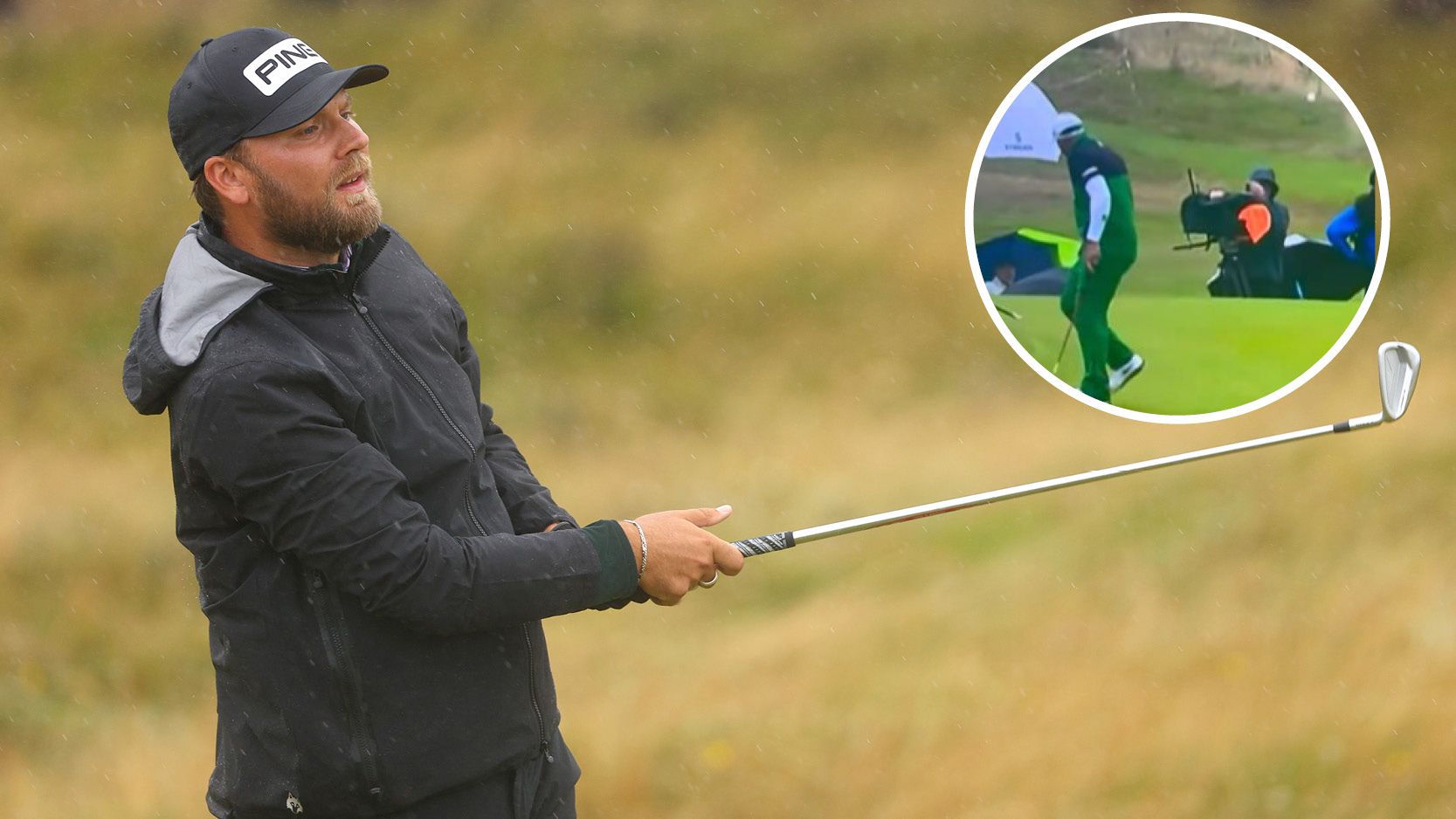 Daniel Brown Nearly Hits LIV Golf's Dean Burmester At Open Championship ...