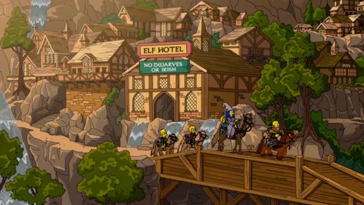 The Simpsons Head To Middle Earth For A Hobbit Couch Gag | Cinemablend