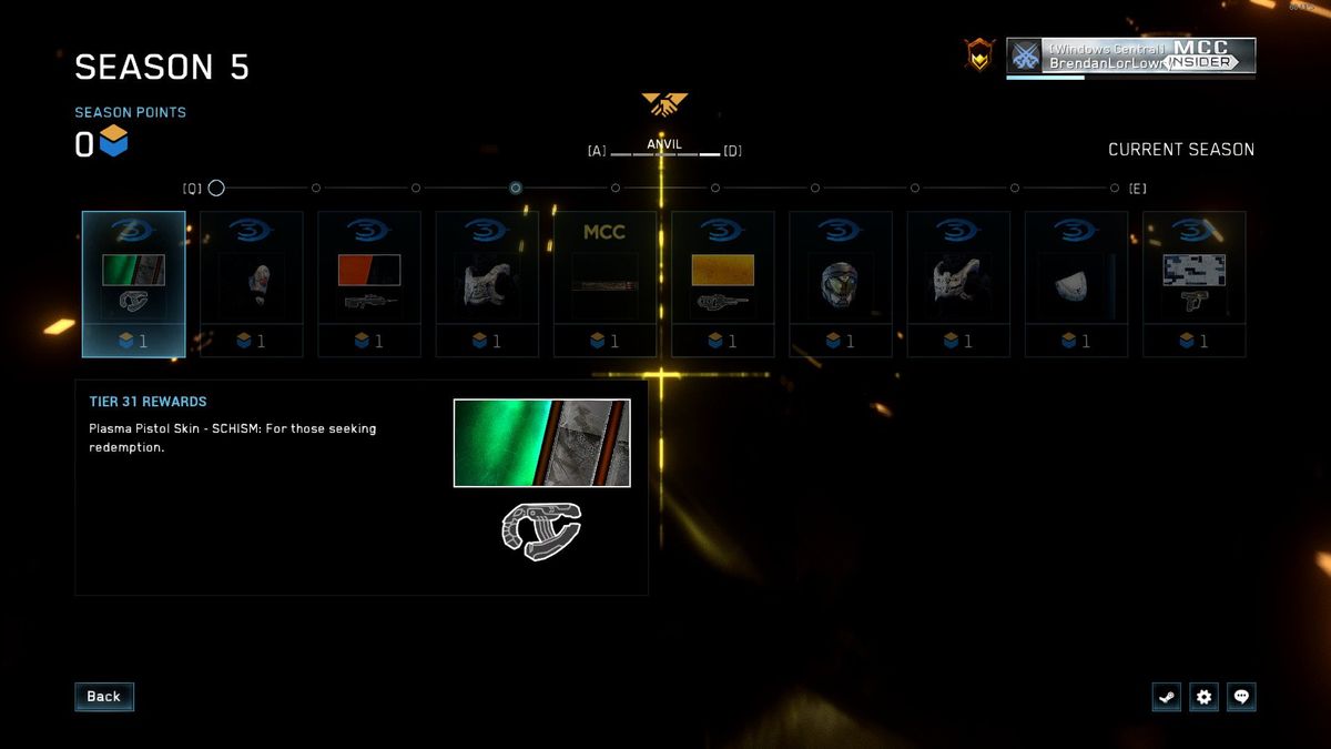 List of all Halo: MCC Season 5 Season Pass rewards and tiers | Windows ...
