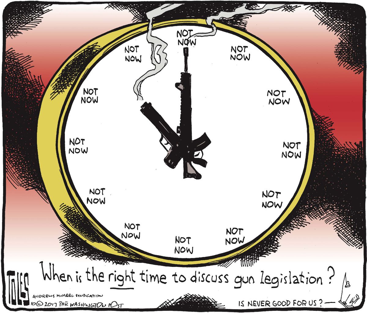 Political cartoon U.S. Las Vegas shooting gun control | The Week