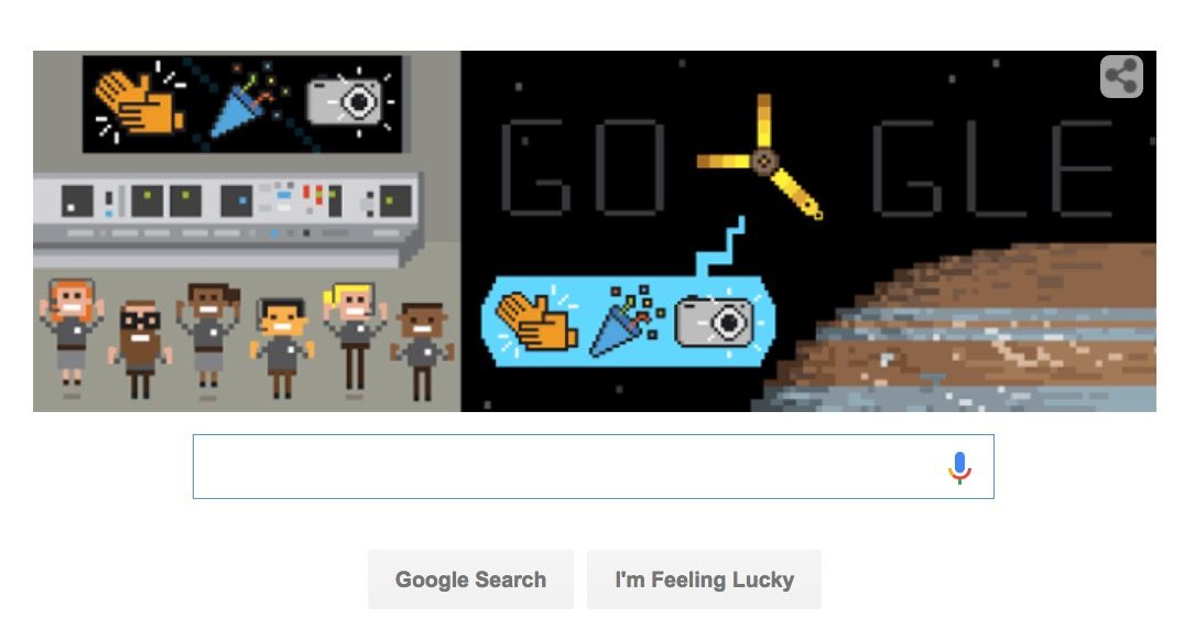 Google Doodle Celebrates Juno's Jupiter Arrival | Space