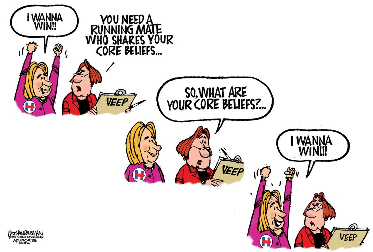 Political Cartoon U.S. Hillary VP | The Week