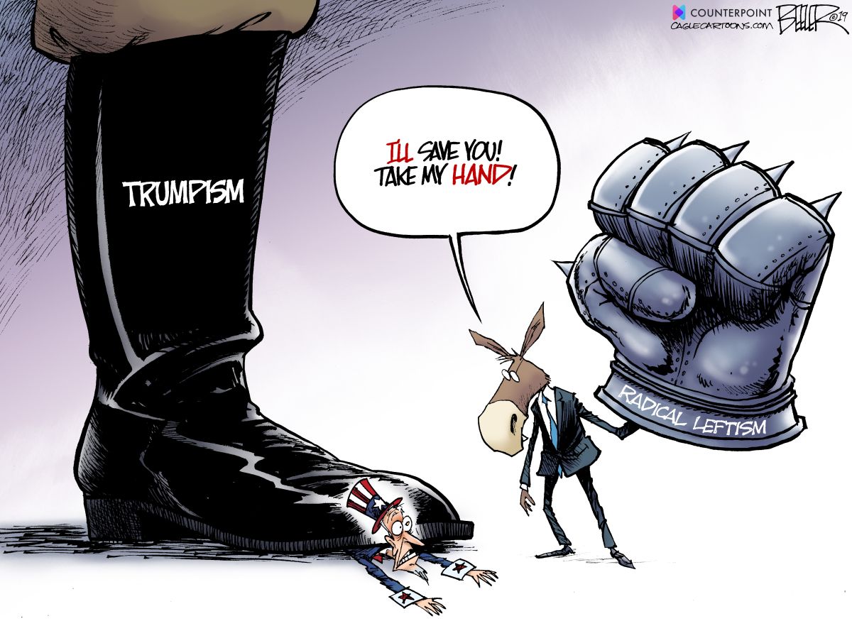 Political Cartoon U.S. Radical Left Democrats Rescue US Trumpism | The Week