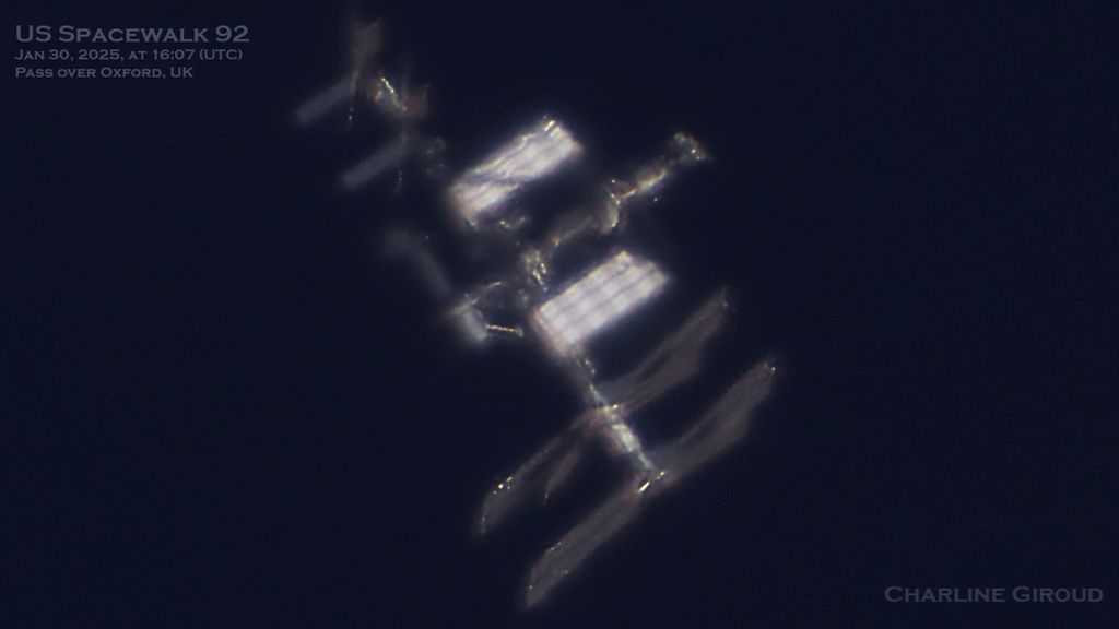 'Stranded' NASA astronaut Suni Williams photographed from Earth during ...