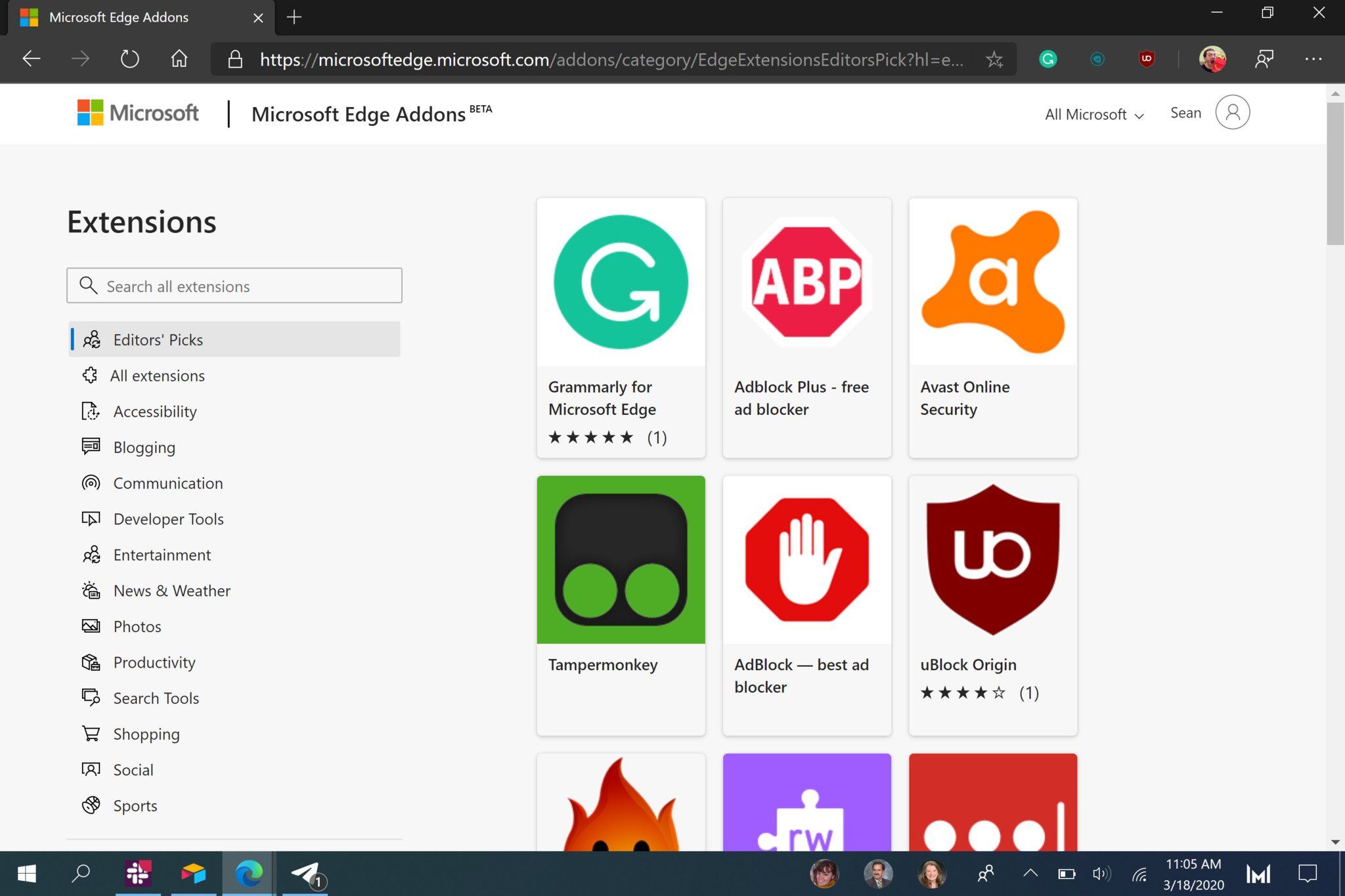 Microsoft adds Editor's Picks section for Microsoft Edge extensions ...