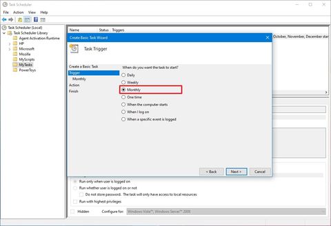 How to create an automated task using Task Scheduler on Windows 10 ...