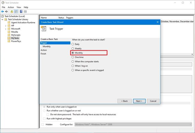 How to create an automated task using Task Scheduler on Windows 10 ...
