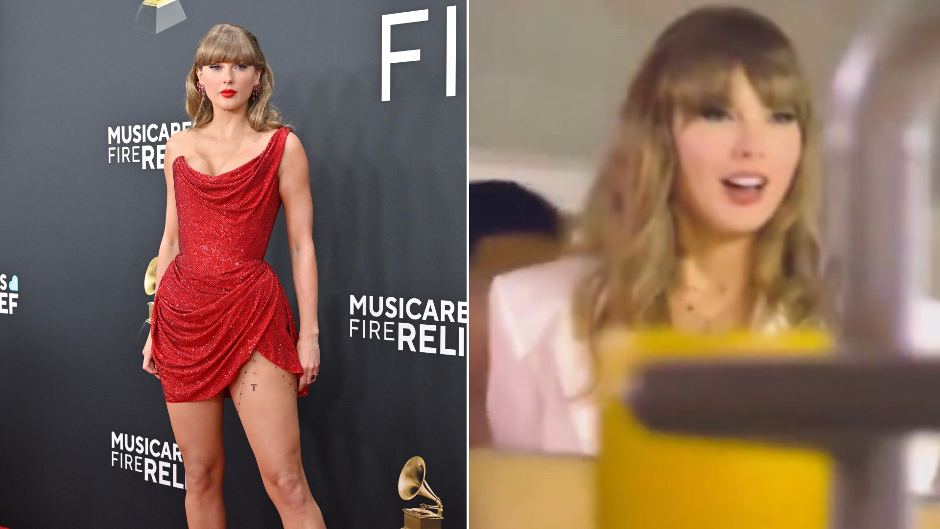 Is Taylor Swift's 2025 Super Bowl "T" Necklace Actually Her Grammys Leg Chain? | Marie Claire