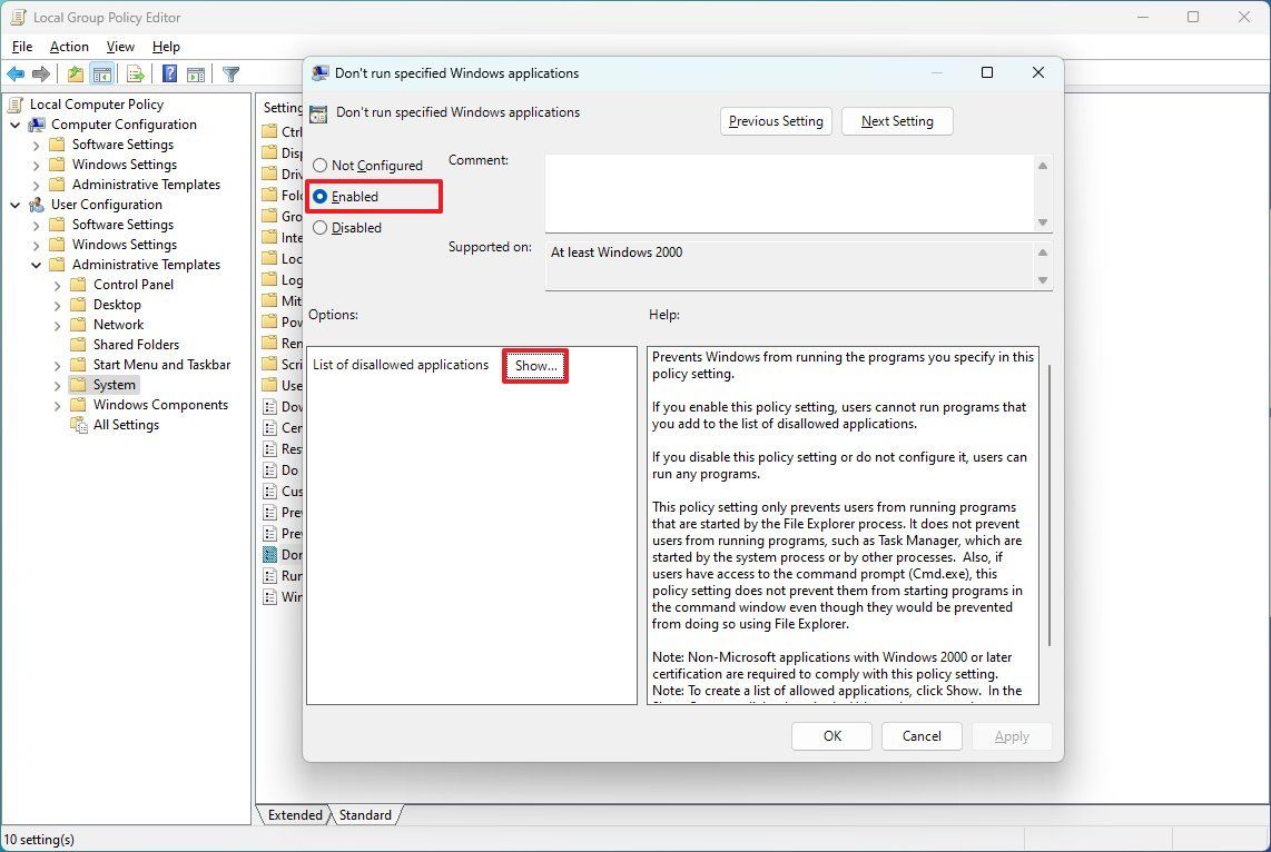How To Restrict Access To Desktop Apps On Windows 11 Windows Central