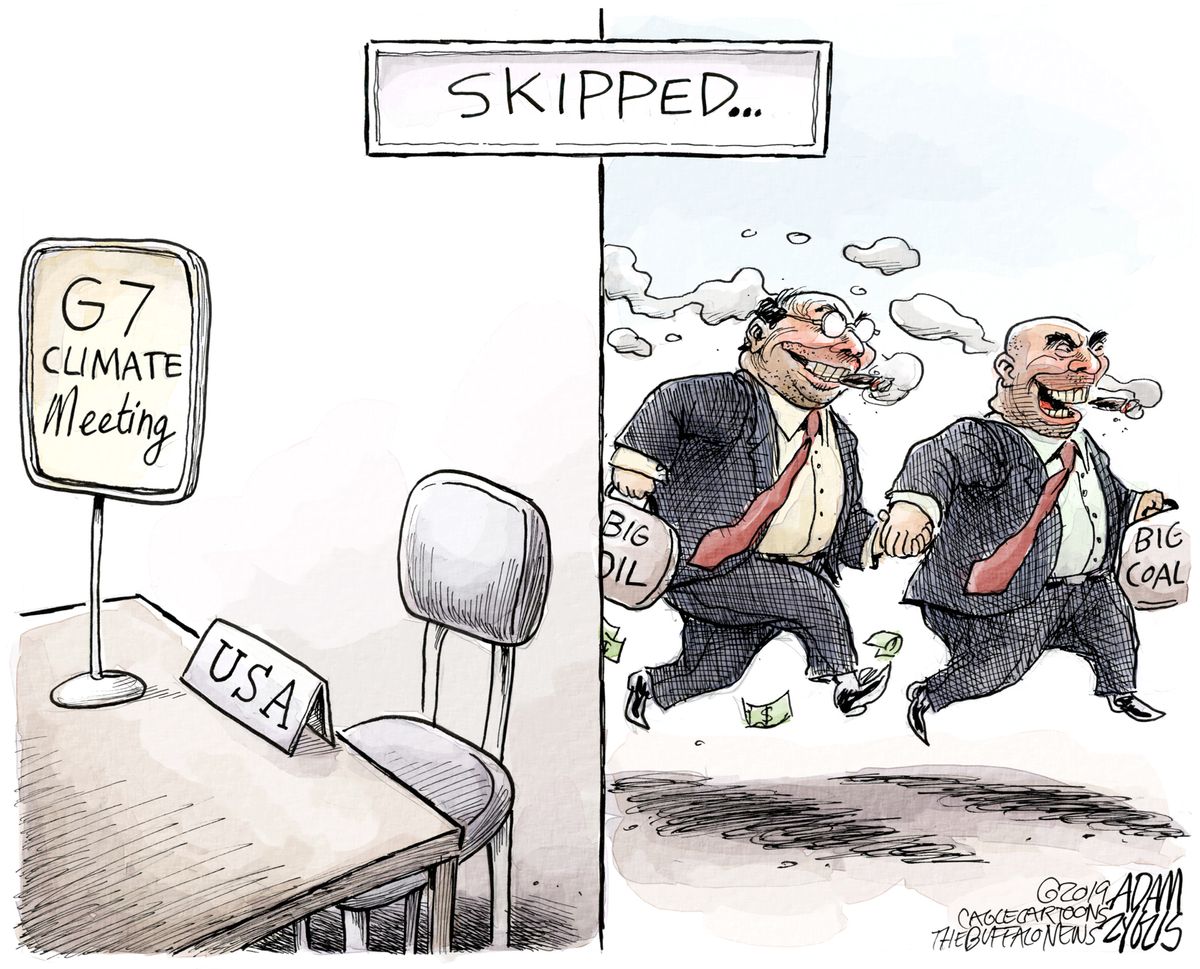 Political Cartoon U.S. Absent G7 Summit Big Oil Big Coal | The Week
