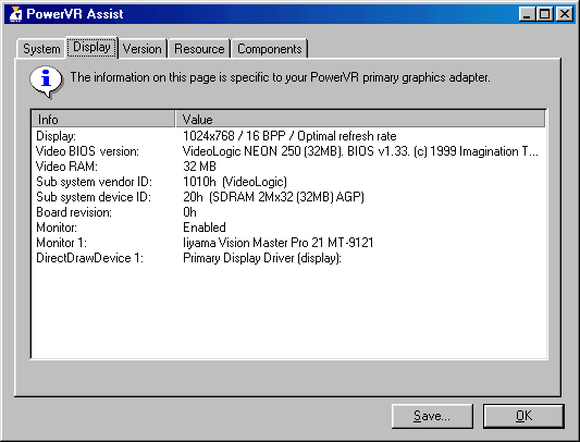 VideoLogic Neon 250 Video Drivers - PowerVR Assist - VideoLogic Neon ...