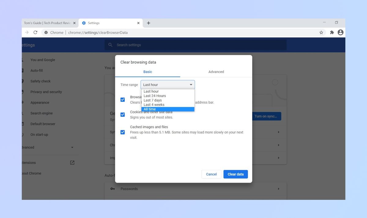 How to clear cache in Chrome | Tom's Guide