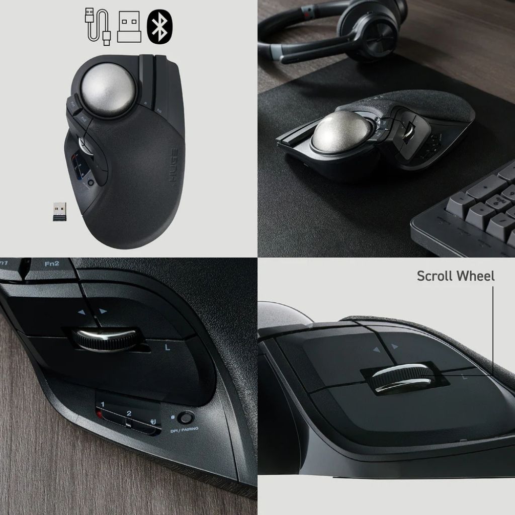 Elecom releases Huge Plus trackball mouse with massive 52mm ball and 10 ...
